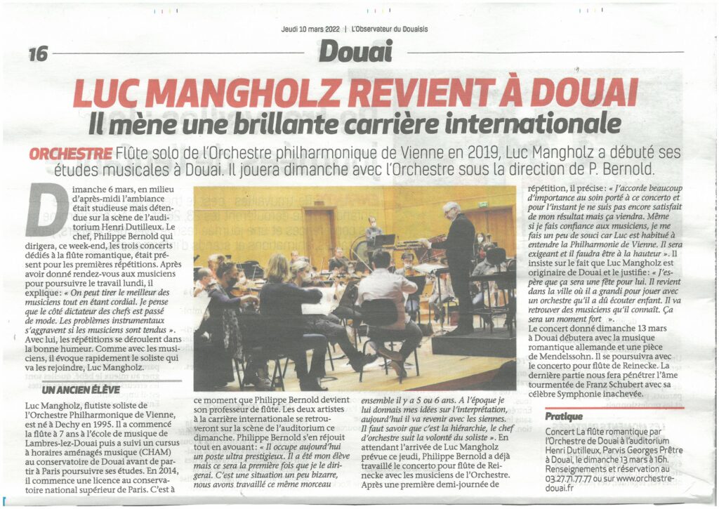 Luc Mangholz revient à Douai | Orchestre de Douai